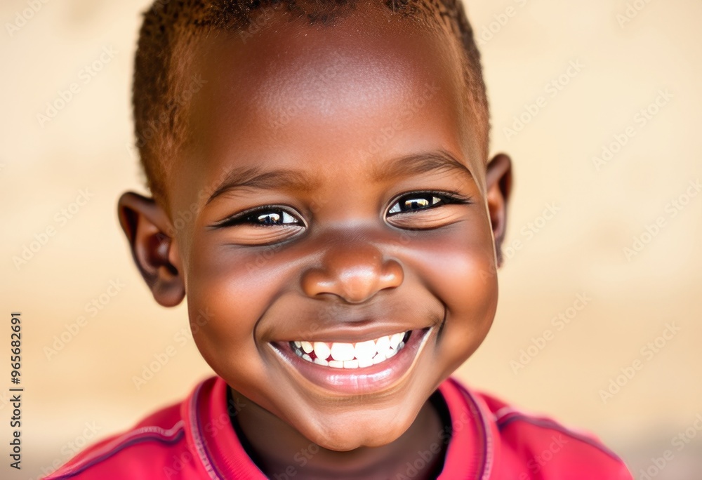 Content Nigerian kid with a beaming smile showing the inner happ Stock ...