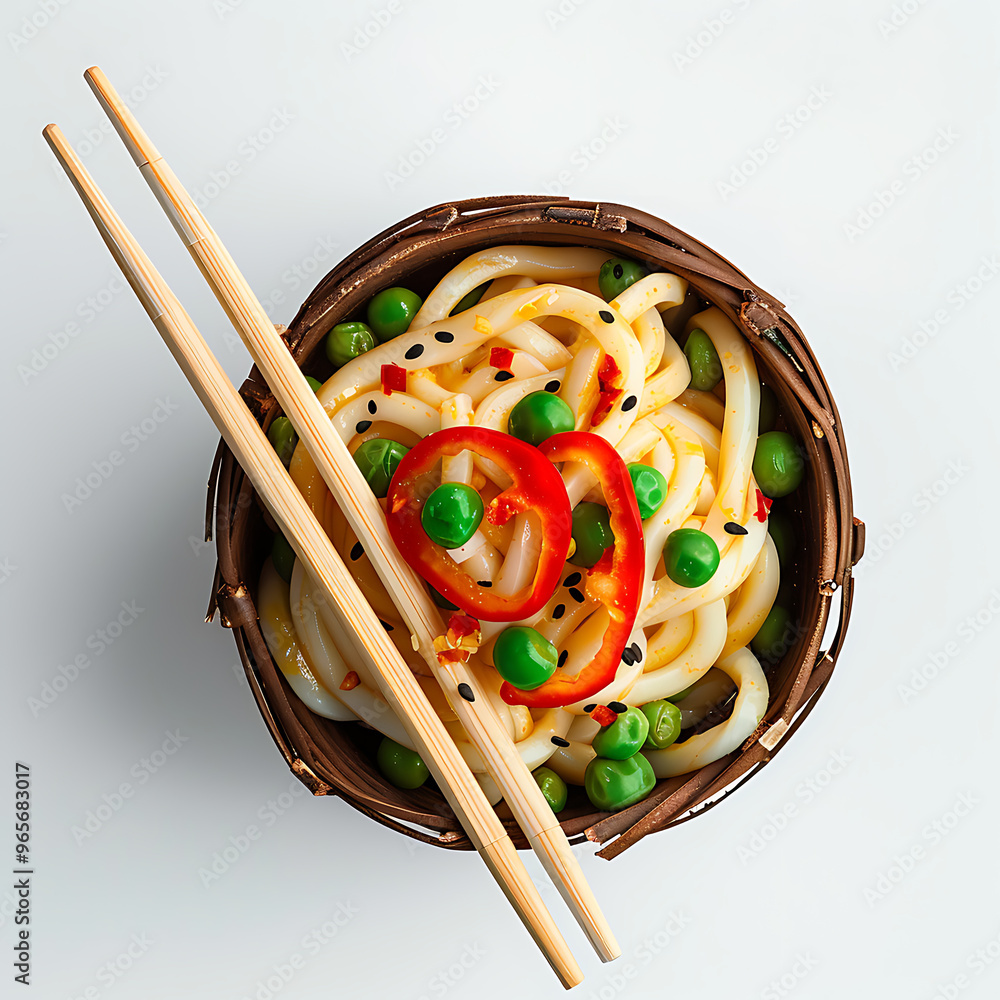 Beef stir fry, Delicious poke bowl with basil, vegetables, eggs and ...