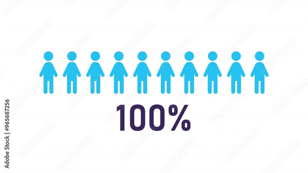 Vidéo Stock Animated population infographic. Demographic animation ...