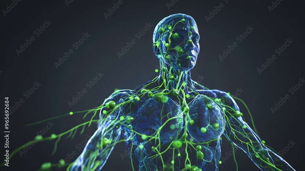17. "3D visualization of the human lymphatic system including major ...