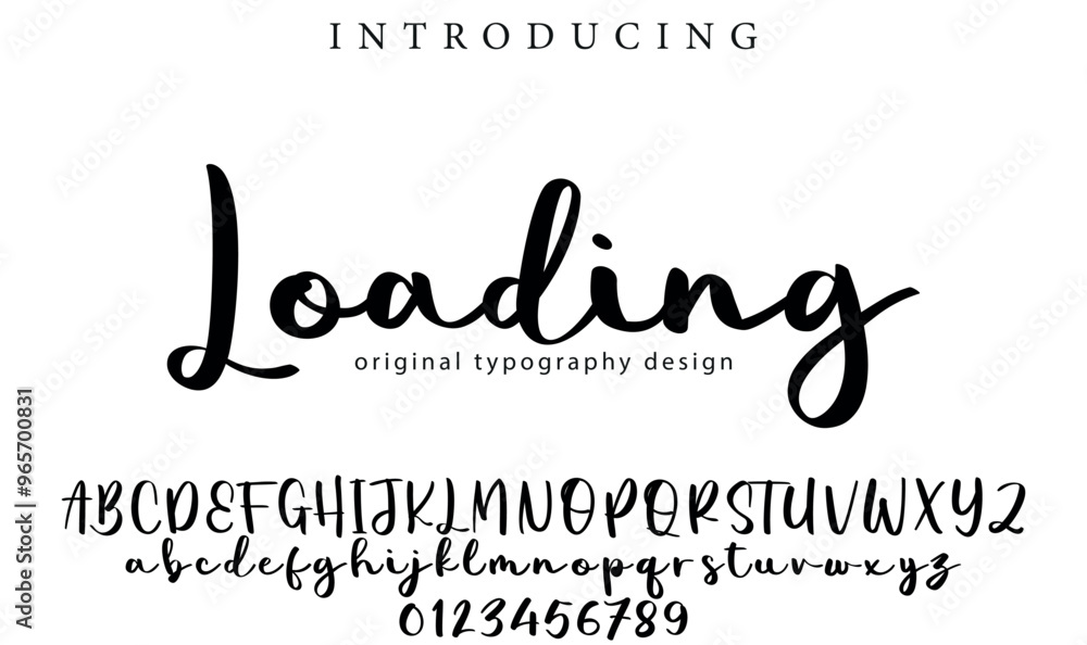 Loading Font Stylish brush painted an uppercase vector letters ...