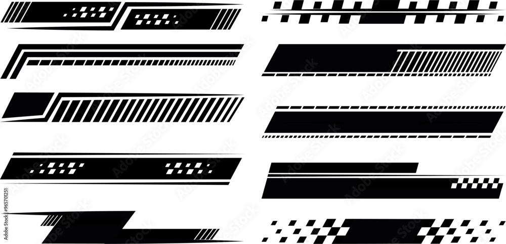 Racing stripe vector collection with sleek, modern designs for vehicle ...