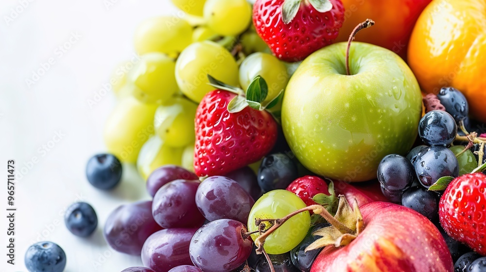 The visual appeal of a fruit lying on a clean and pure white background ...