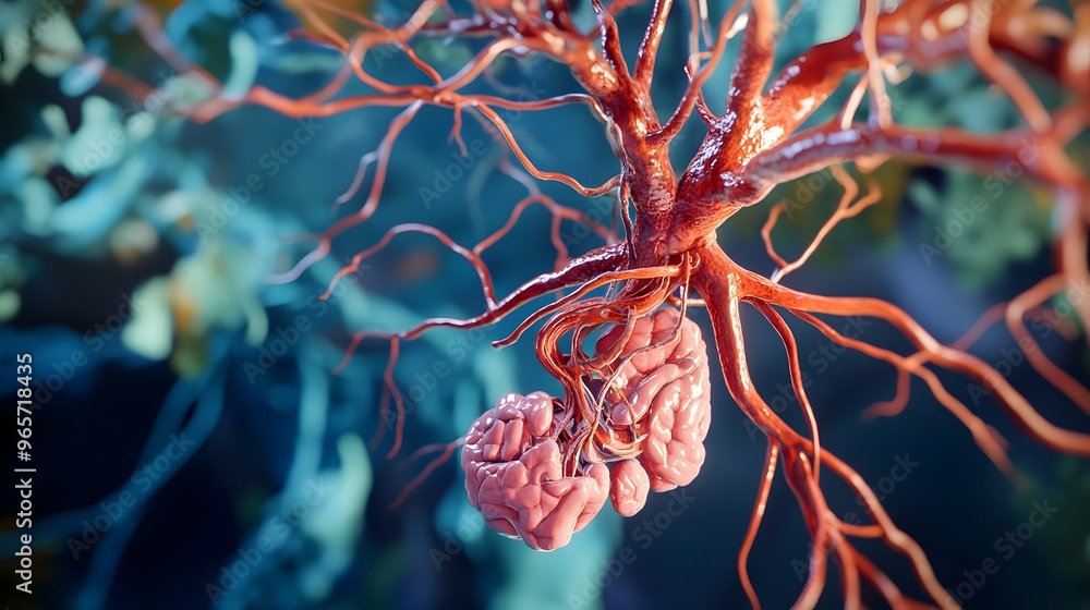 87. "Artistic depiction of the human thoracic aorta and its major ...