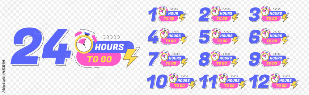 Urgency countdown timer number of day left. Last offer labels with ...