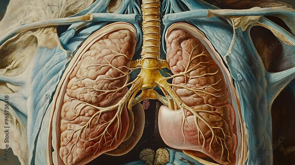 61. "Visual representation of the human thoracic cavity and its organs ...