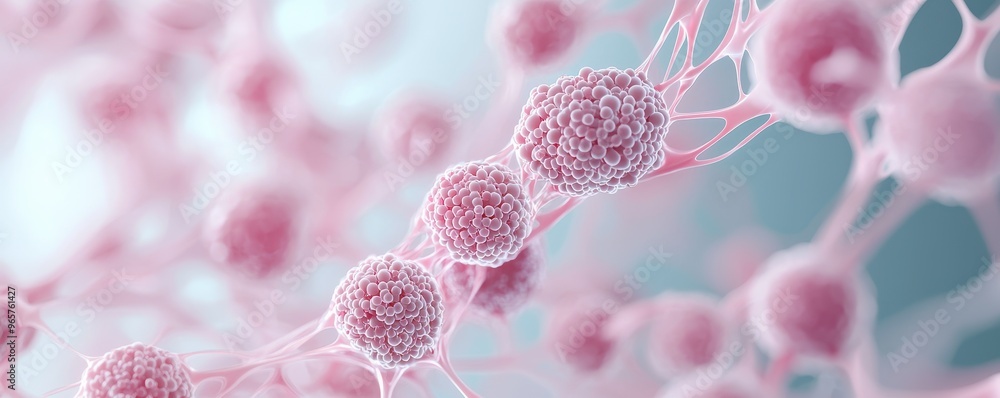 Microscopic view of embryo development stages, detailed cellular ...