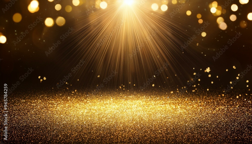 Elegant golden glitter awards ceremony background with spotlights Stock ...