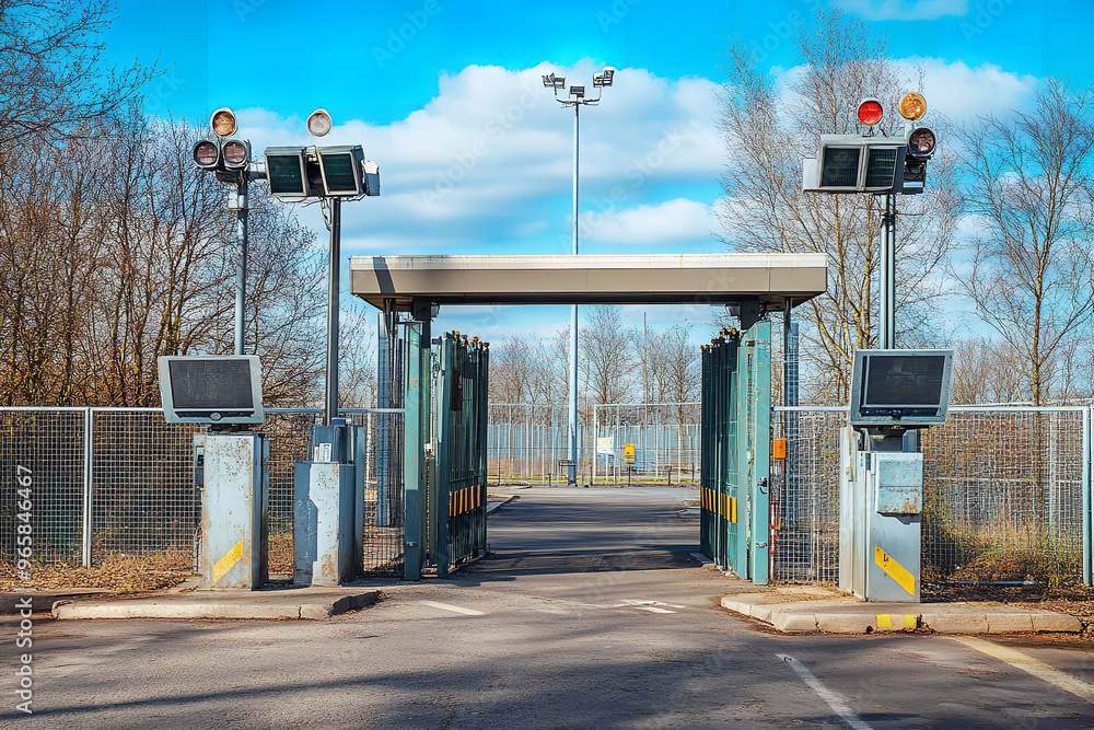High-Security Checkpoint with Modern Technology at Nuclear Facility ...