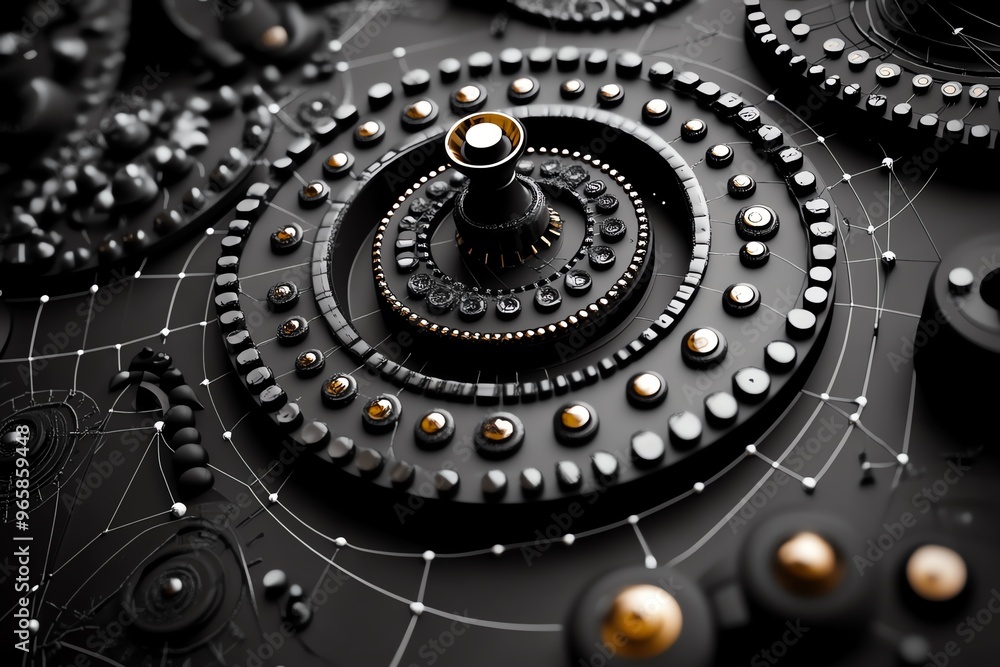 Algebraic functions mapped out on a Cartesian plane with curves, lines ...