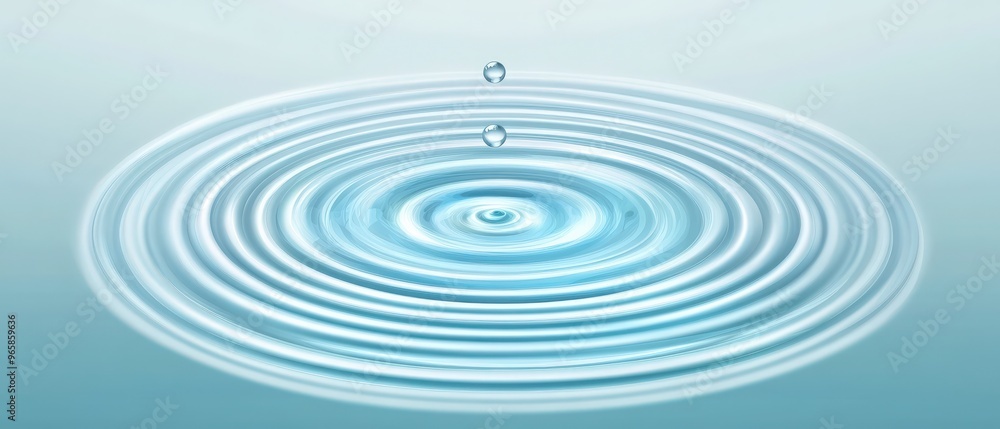 Water ripple with circle waves isolated on transparent background ...