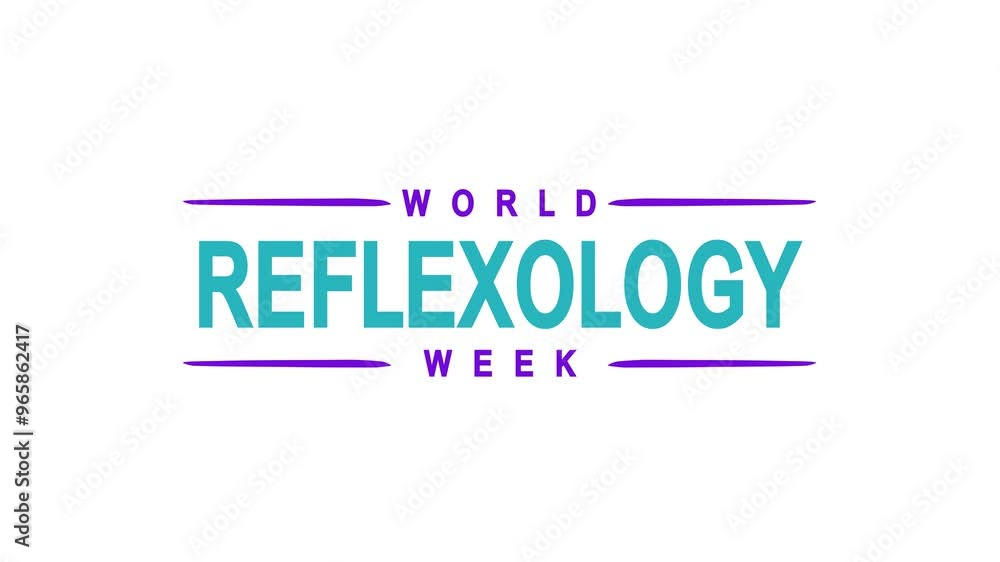 World Reflexology week Text Animation. Great for World Reflexology week ...