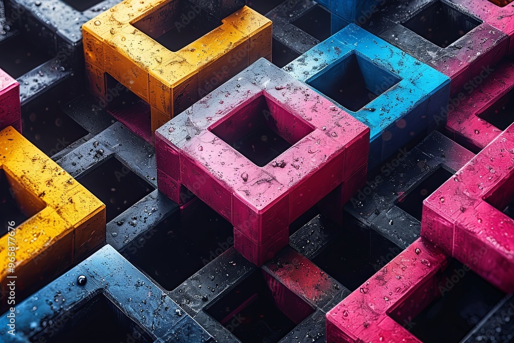 digital artwork showcases dynamic and colorful pattern of interwoven ...