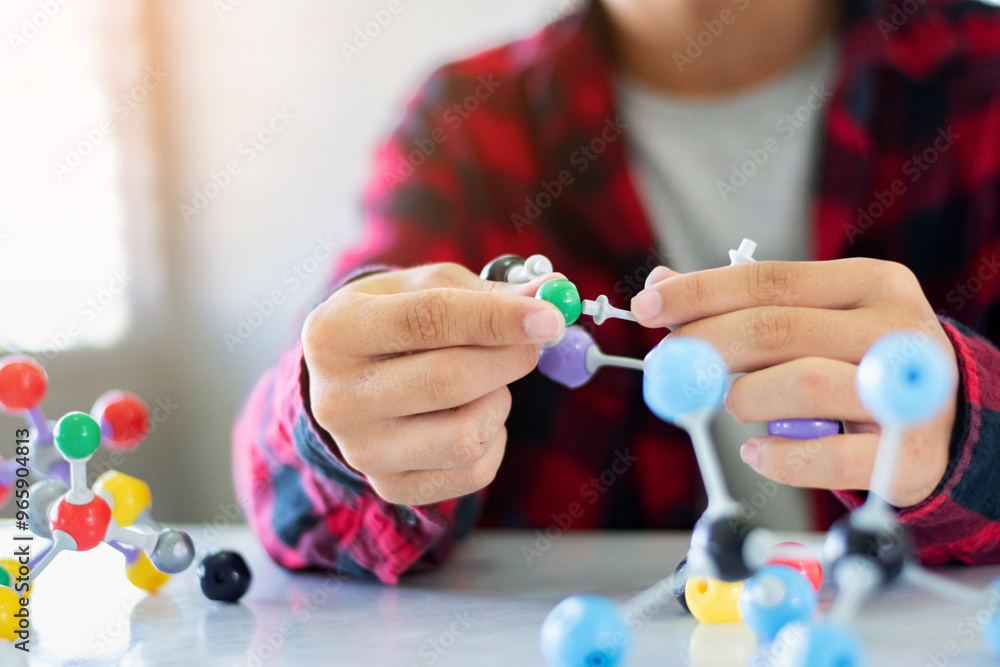 Student is studying simulate shape of covalent molecules by connecting ...