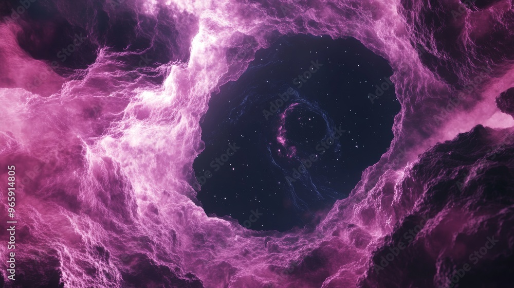 Astrophotography of a spiral galaxy vortex featuring intricate details ...