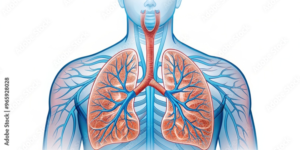 Human lungs diagram simplified outline lungs function respiratory ...