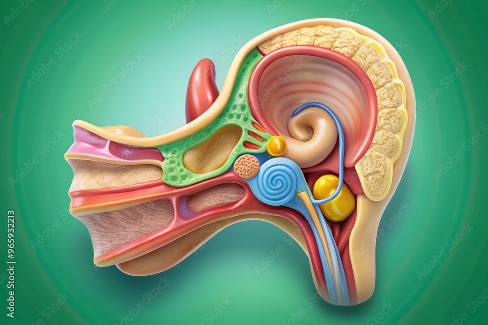 inner ear diagram anatomy illustration education science learning ...