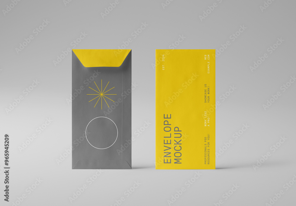 Vertical Envelope Mockups Stock Template | Adobe Stock