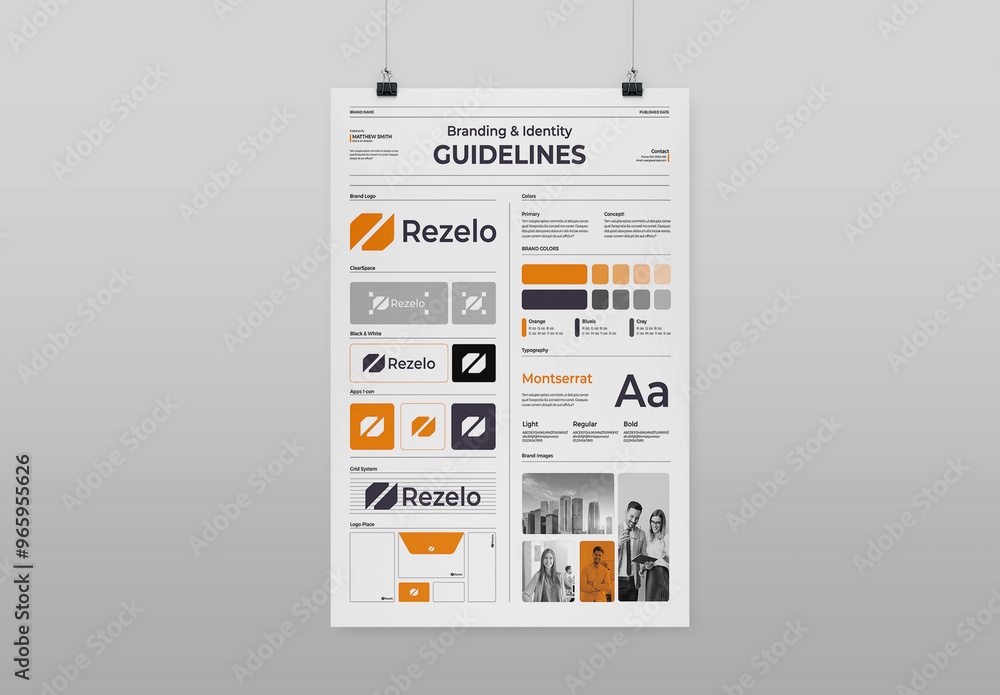 Identity Brand Guideline Poster Template Stock Template | Adobe Stock