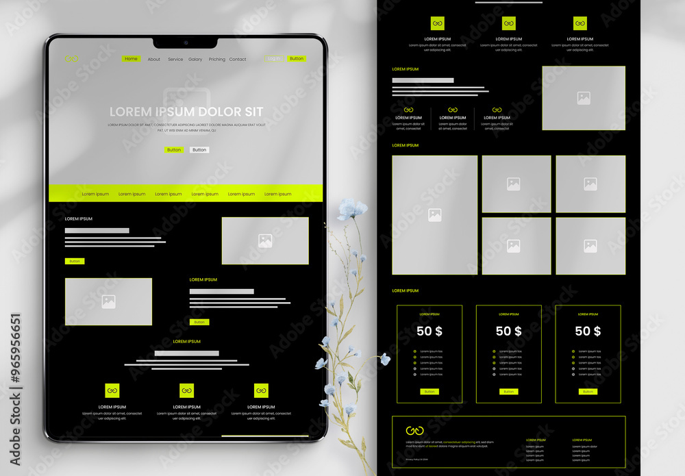 Agency Service Pricing Wireframe Email Newsletter Layout Stock Template ...