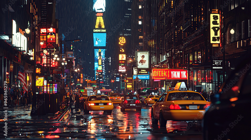 neon, sign, New York, city, lights, Times Square, Broadway, Manhattan ...