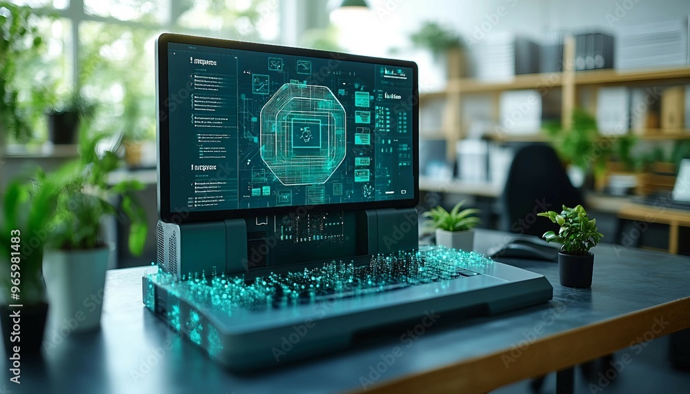Eco-Friendly Paperless Workspace, co-friendly paperless office with a ...