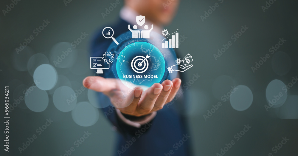 Business model canvas subscription concept. Innovative tool ...