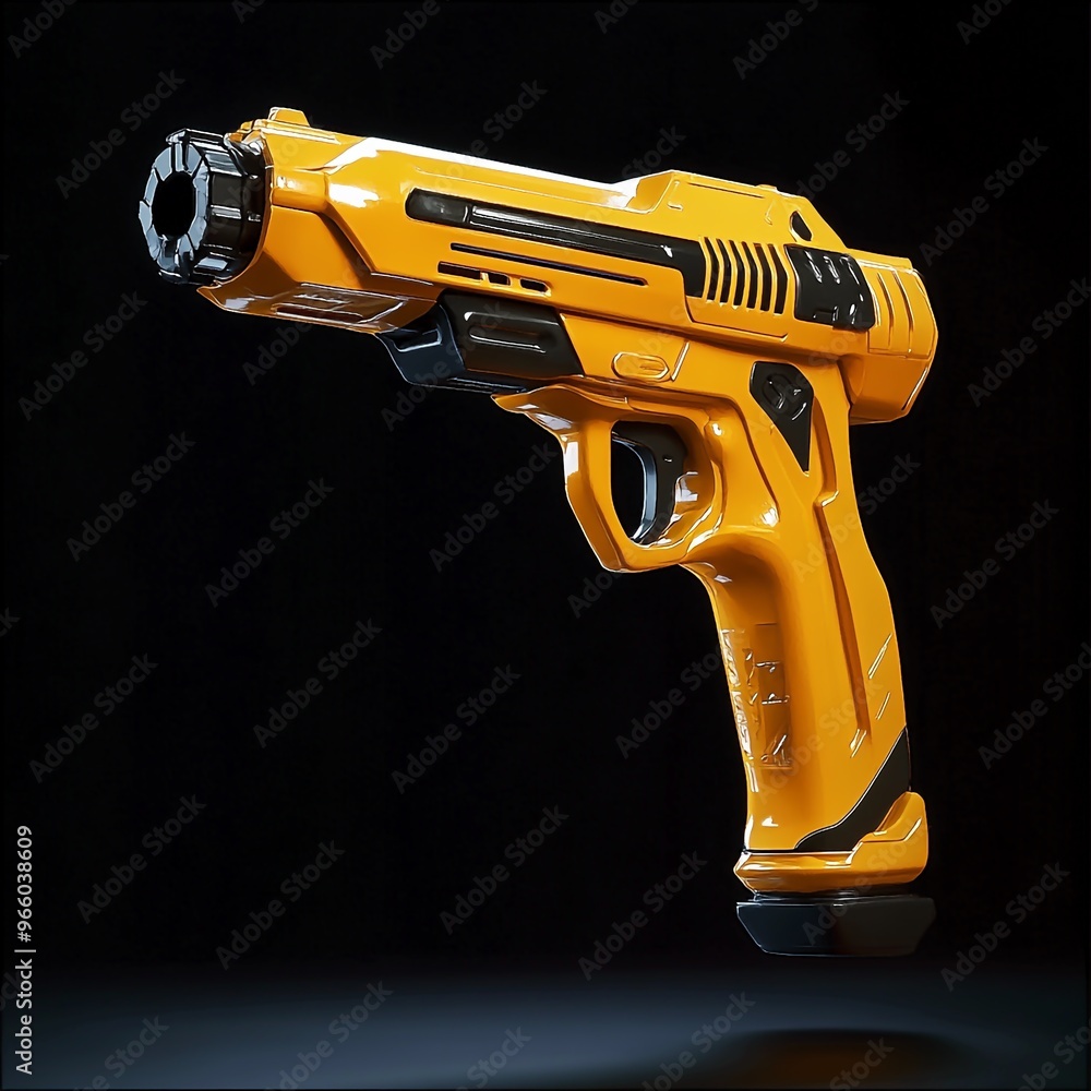 3D Spray Gun Icon: Paint Application and Coating Tool Illustration Logo ...