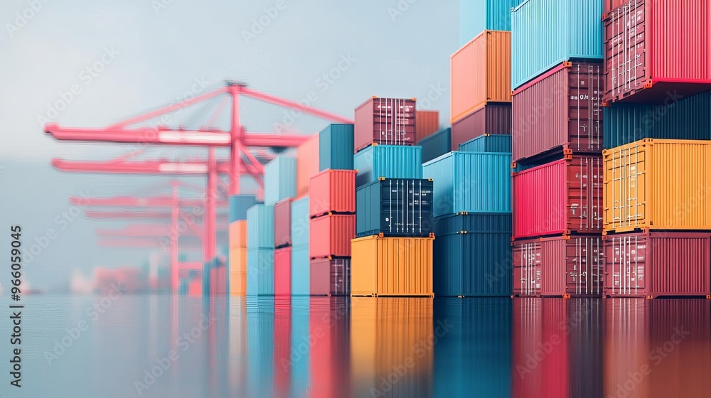 Holographic shipping container management, digital port logistics ...