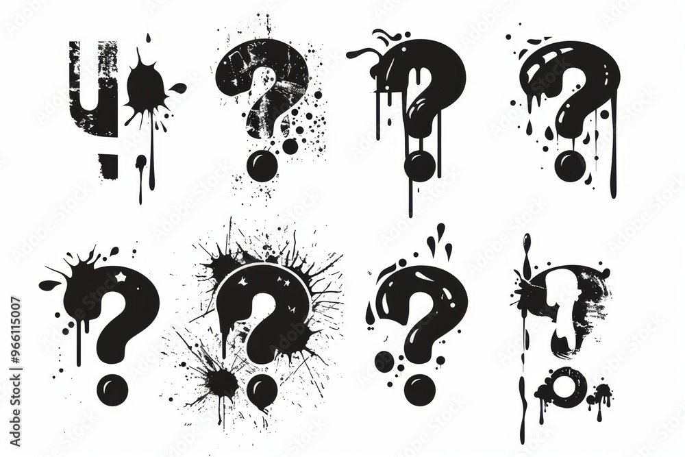 Question mark icon, quiz symbol, interrogation sign, simple rebus ...