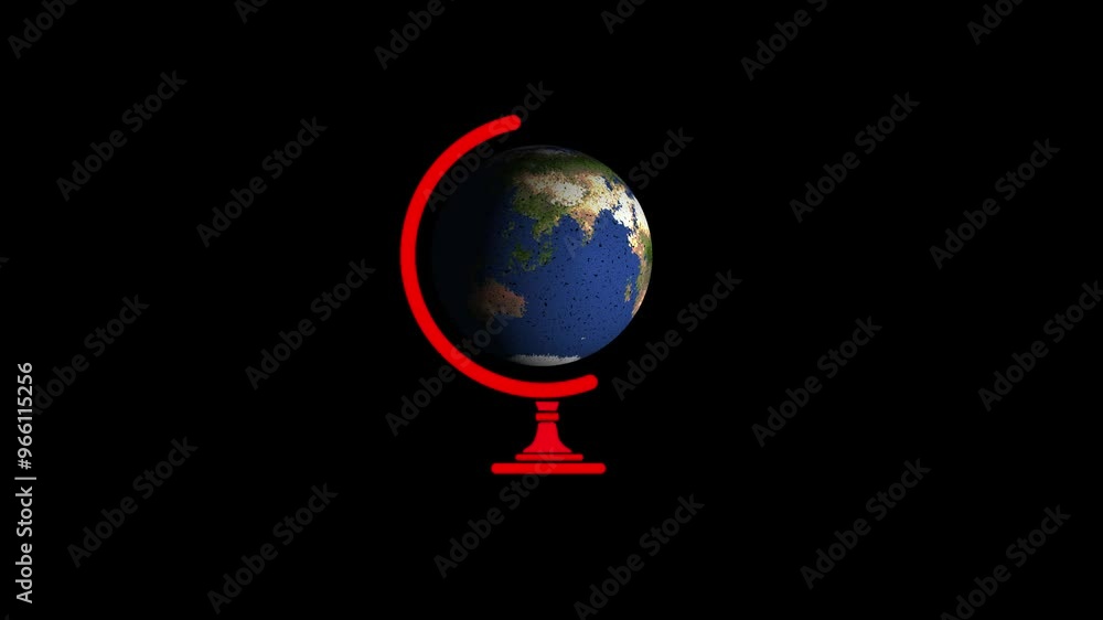 Animation video of a proof-of-concept test of globe day and night ...