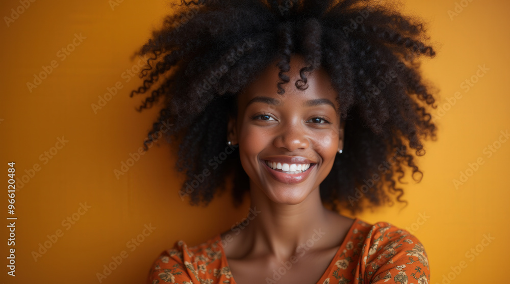 Confident African Woman Headshots in Vibrant Settings – Natural Hair ...