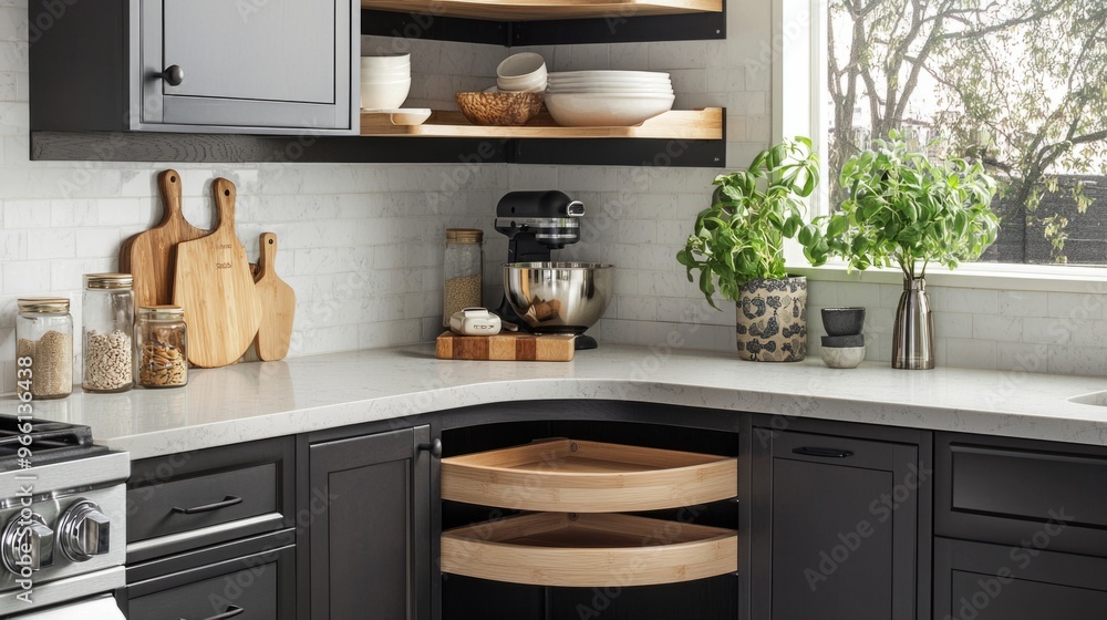 Kitchen access mechanism Magic corner for Blind Corner Cabinets ...