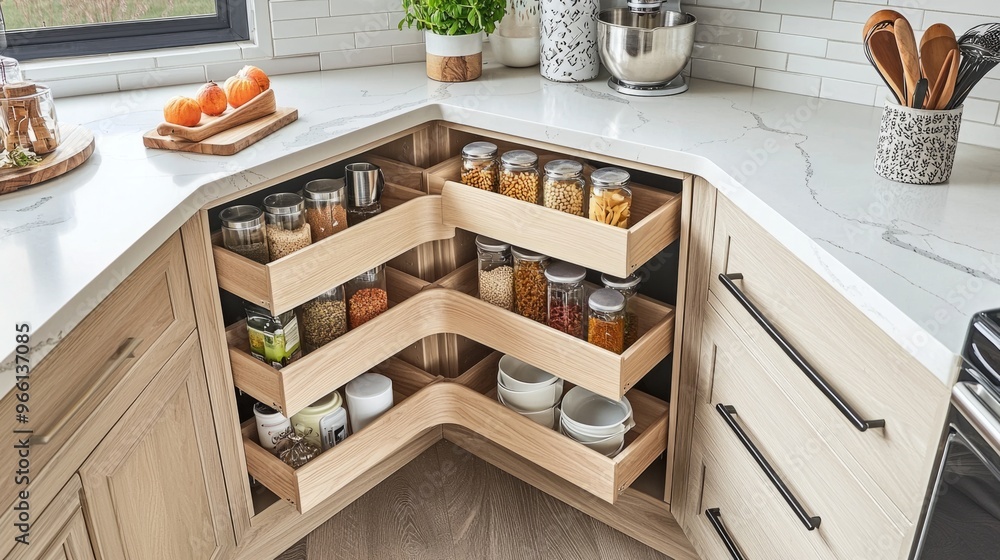 Kitchen access mechanism Magic corner for Blind Corner Cabinets ...