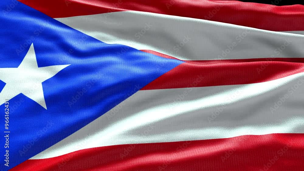 4k render Puerto Rico Flag video waving in wind Puerto Rico Flag Wave ...