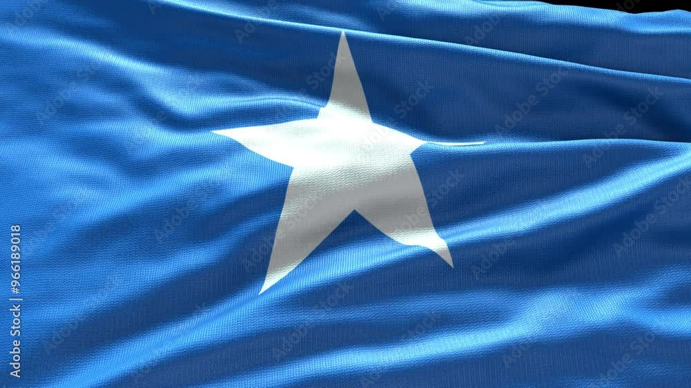 4k render Somalia Flag video waving in wind Somalia Flag Wave Loop ...