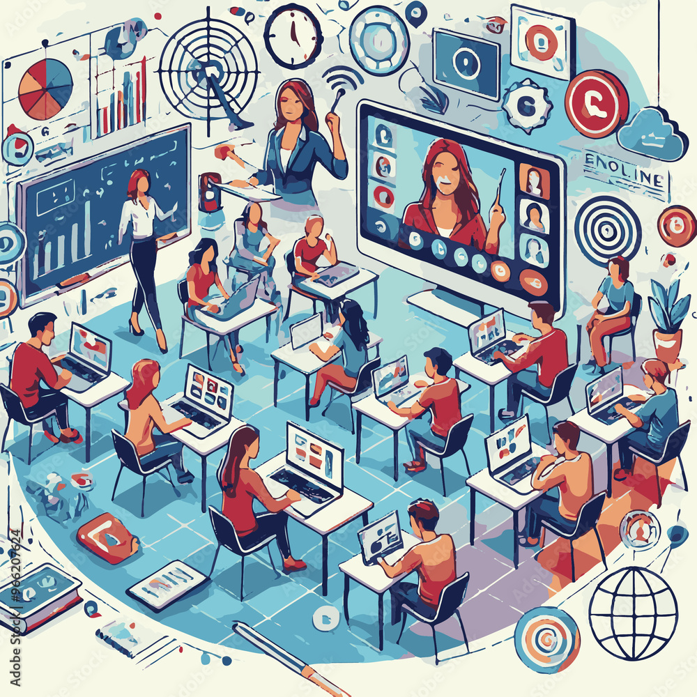 "Interactive Presentation in a Classroom Setting" "Classroom with ...