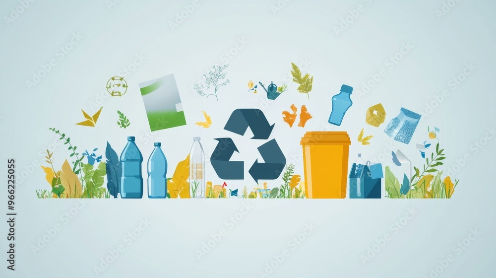 Visual guide to the plastic recycling life cycle from waste to reusable ...
