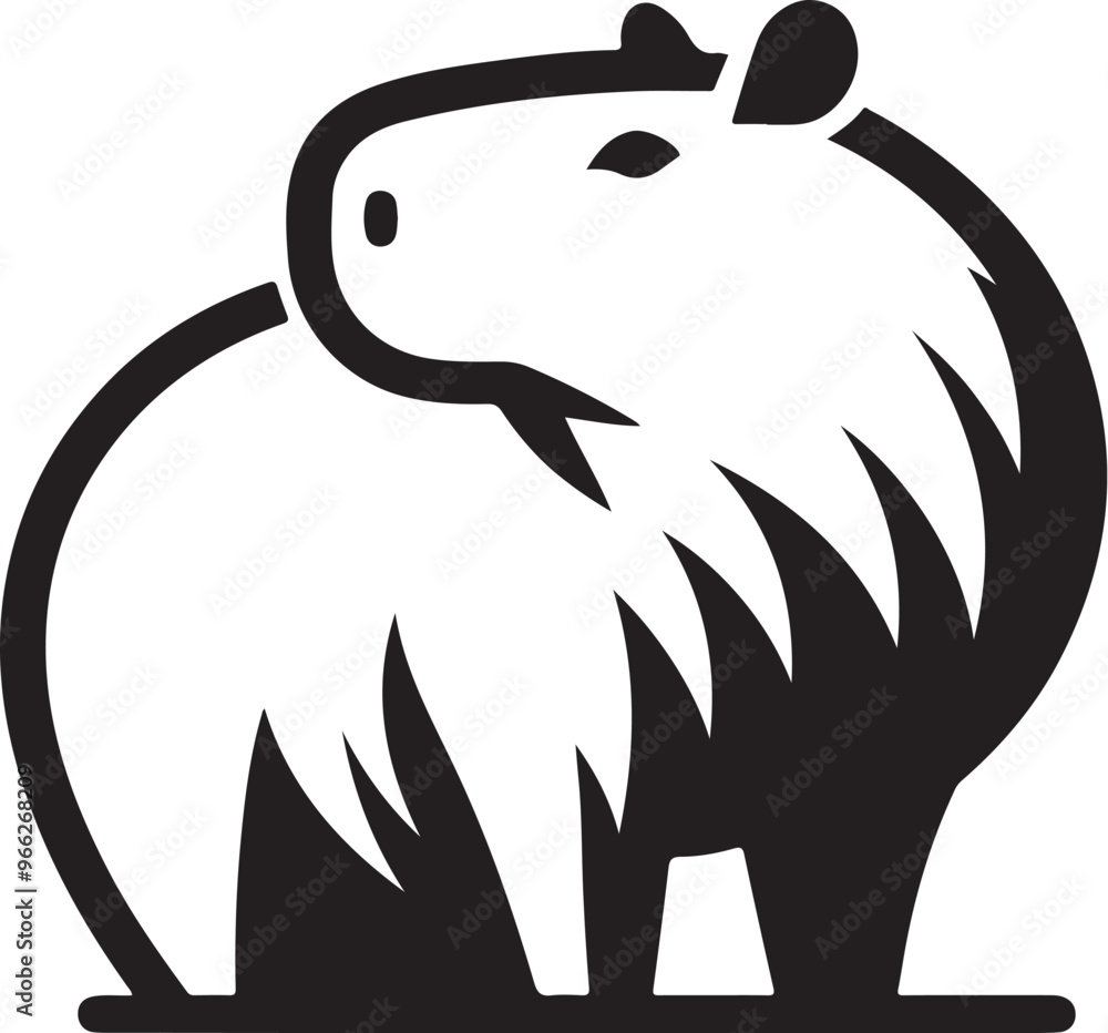Capybara vector on transparent background for digital content, t-shirts ...
