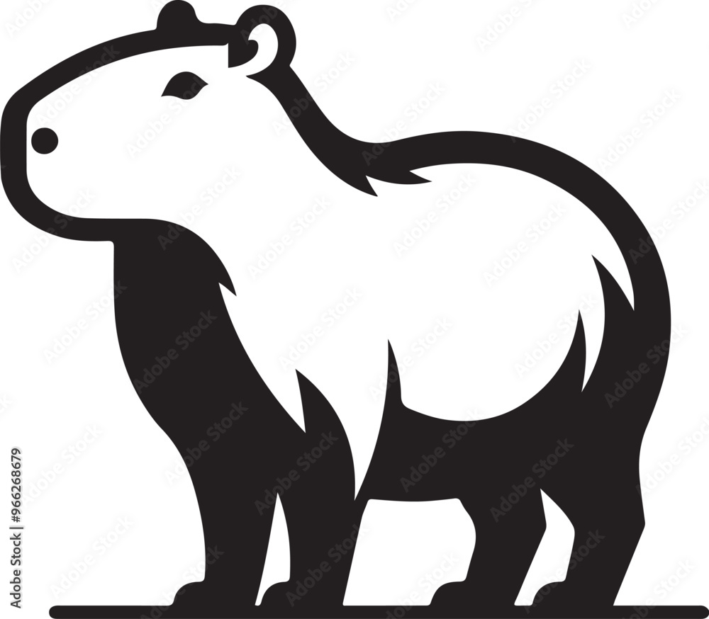 Capybara vector on transparent background for digital content, t-shirts ...