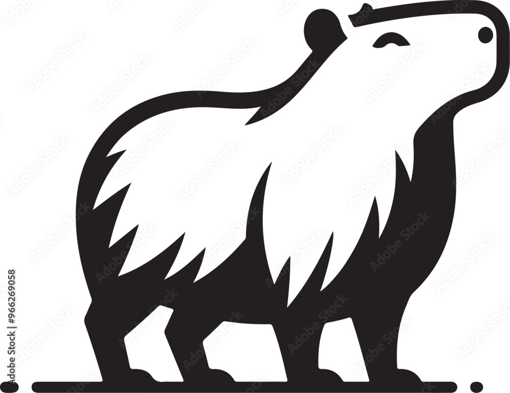 Capybara vector on transparent background for digital content, t-shirts ...