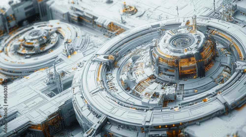 futuristic technology abstract design structures sci-fi architecture ...