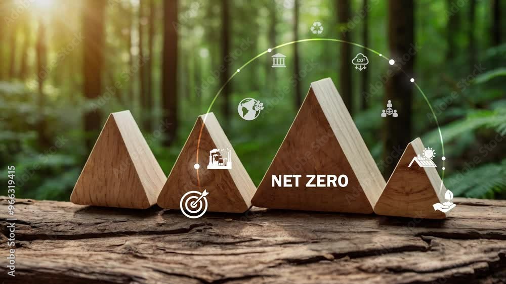 Net zero and carbon neutral concept.. for net zero greenhouse gas ...