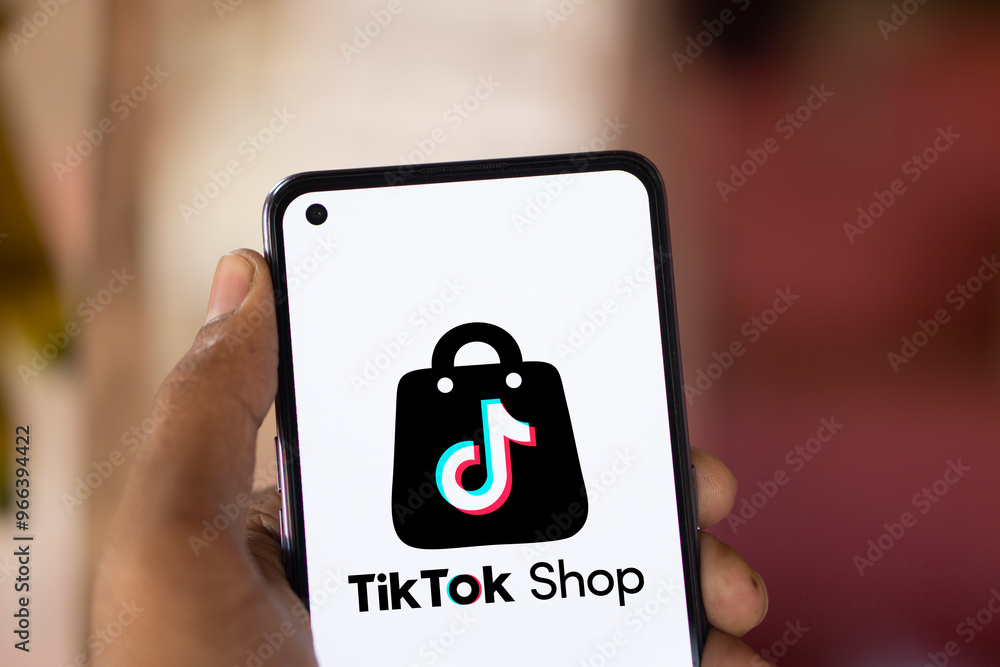 Dhaka, Bangladesh- 10 Sep 2024: Tiktok Shop logo is displayed on ...