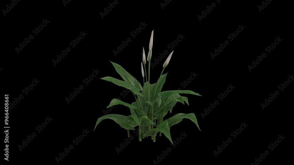 Calla Lily Plant blowing in the wind. Wind blows the Arum Lily Plant ...