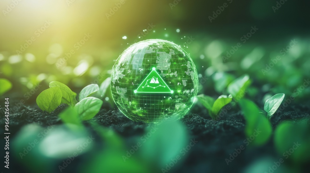 LCA-Life cycle assessment concept. A green ball with an LCA icon ...