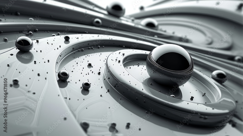 Rotating objects: Elements that spin around their axis, adding an ...