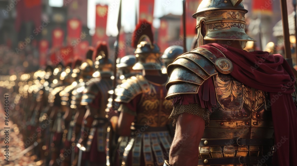 Roman Legionaries Dressed in Cutting-Edge Exoskeleton Armor, Fusing ...