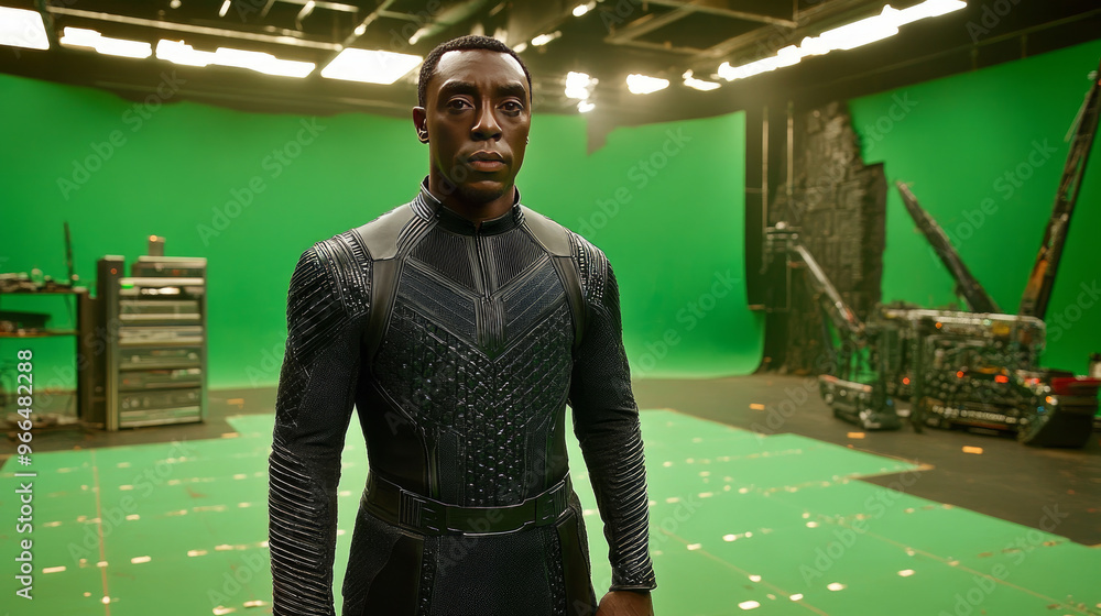Actors appear to be in different locations while filming using green ...