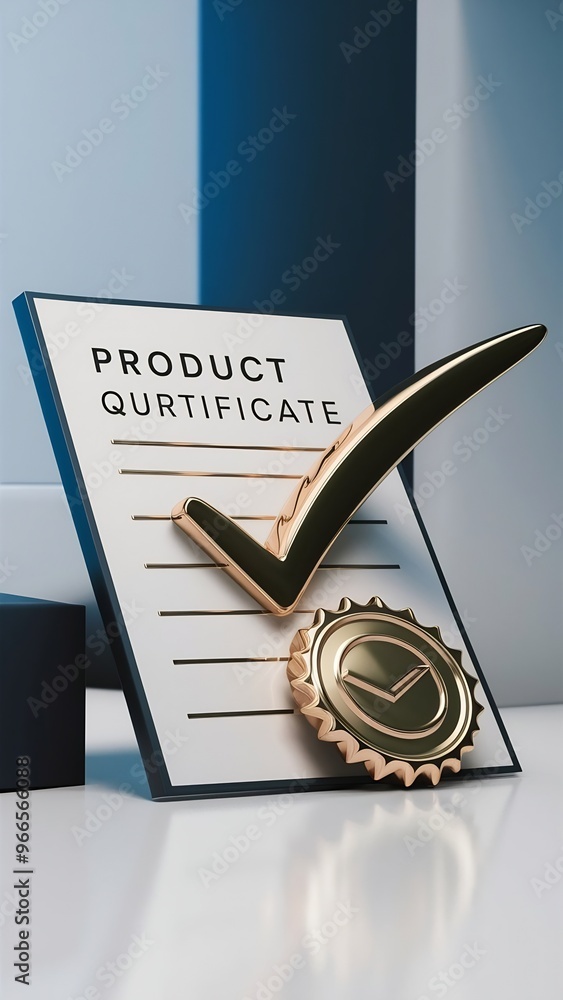 The companys product quality certificate is compliant the check mark ...